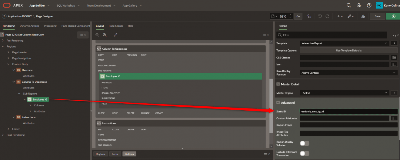 How to Set Specific Cells of Oracle APEX Interactive Grids to Read Only prior to 21.2 - Insum